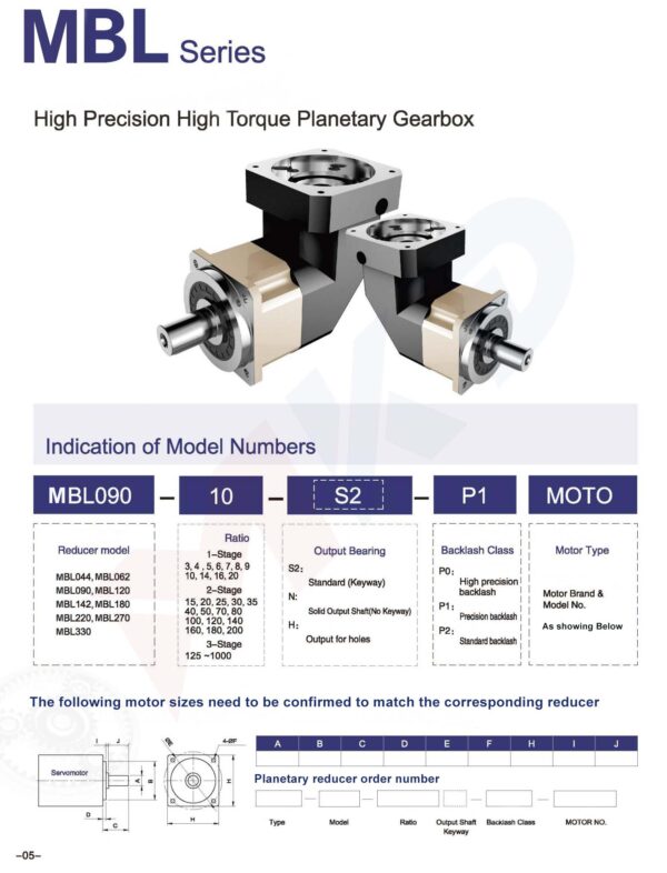 MBL Precision Right Angle Planetary Gearbox - Servo Gearbox Manufacturer
